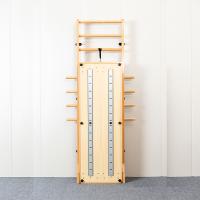 China Jaalee Dual-Track Pilates Reformer Wall-Mounted Gym Ladder 1830mm Beech Wood Durable Two-Way Sliding for sale