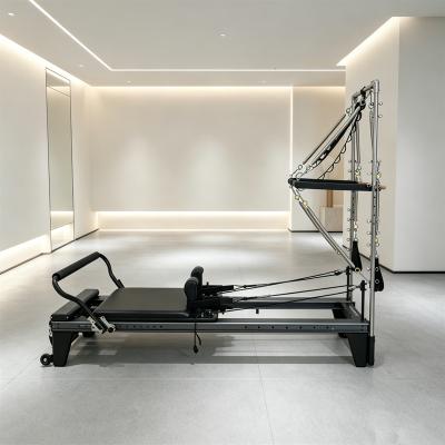 China Cold Rolled Steel Half Tower Reformer 2200x740x2030mm Aluminum Pilates Reformer for sale