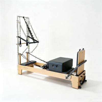 China Jaalee Multi-layer Solid Wood Pilates Reformer with Half Trapeze Tower 2540x680x2015mm Custom Logo for sale