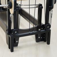 China Solid Wood Pilates Reformer with Spiral Half Trapeze Tower 304 Stainless Steel Hardware Custom Frame Color for sale