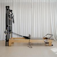 China Maple Pilates Reformer with Adjustable Half Tower Support 3 Year Warranty OEM Custom Logo for sale