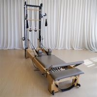 China Maple Wood Pilates Reformer with Half Tower 304 Stainless Steel Hardware for Gym Studio Home Use for sale