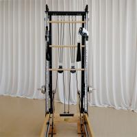 China Maple Wood Pilates Reformer with Half Tower 304 Stainless Steel Hardware for Gym Studio Home Use for sale
