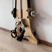 China Solid Wood Pilates Tower with Multi-grip Straps and Custom Logo for Posture Correction Fitness for sale