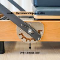 China Premium Maple Wood Foldable Pilates Reformer Eco Solid Wood Pilates Core Bed Microfiber Leather Studio Machine for sale