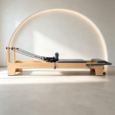 China Commercial Grade Heavy Duty Multi-Layer Solid Wood Pilates Reformer, Custom Seat Color, Complete Full Accessories for sale