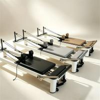 China Professional White Aluminum Pilates Reformer Smooth and Quiet Carriage Yoga Aluminum Reformer Pilates Premium for Sale for sale