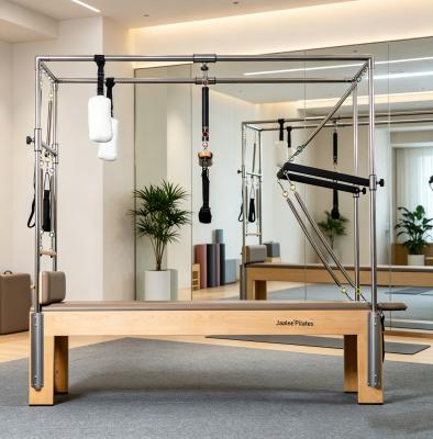 China Home Wooden Pilates Reformer Folding Trapez Pilates Reformer With Full Trapeze Pilates Cadillac Reformer for sale
