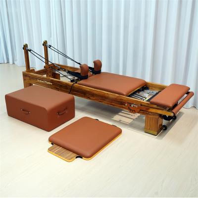 China Commercial Wenge Wood Pilates Reformer Pilates Box Full Set Pilates Reformer with Tower System Factory Direct From China for sale