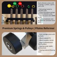China Wooden Pilates Reformer Machine Beech Wood Integrated Footbar Full Accessories Custom Color Custom Logo Factory Supply for sale