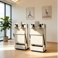 China Folding Wooden Oak Pilates Reformer Machine 237x61x28cm Home Studio Core Bed for sale