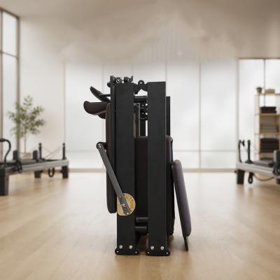 China Foldable Reformer Wood Folding Reformer Pilates Equipment Lightweight Settings Factory Direct for sale