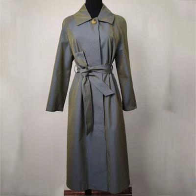 China Gradually Changing Color Trench Coat Single-Breasted  Long Coat Windbreaker for sale