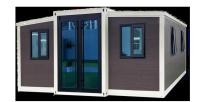 China 40ft Expandable Container Home with Corrugated Metal Roofing, 32A Leakage Protector, and 72m² Floor Area for sale
