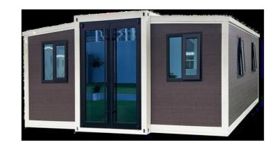 China 40ft Expandable Container Home with Corrugated Metal Roofing, 32A Leakage Protector, and 72m² Floor Area for sale