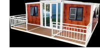 China 40ft Expandable Container Home with Corrugated Metal Roofing Two Rooms and Ready-to-use Plumbing for sale