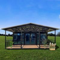 China 40ft Expandable Container Home with Fully Galvanized Steel Frame 72m² Living Space and Circuit Breaker System for sale