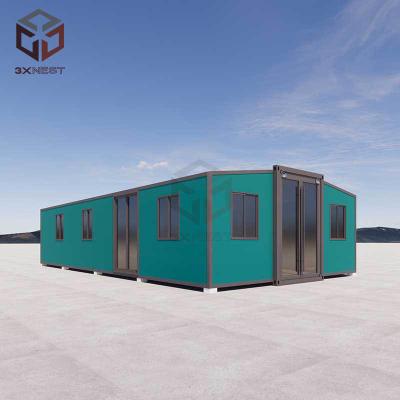 China 40ft Expandable Container Home with 18mm Floor Thickness Two Rooms and 72m² Floor Area Modular Living Space for sale