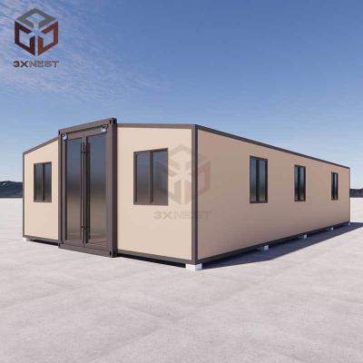 China Fireproof 40ft Expandable Container Home Modular House With Terrace for sale