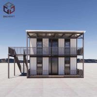 China Expandable Flat Pack Folding House Container Homes Double Layer for sale