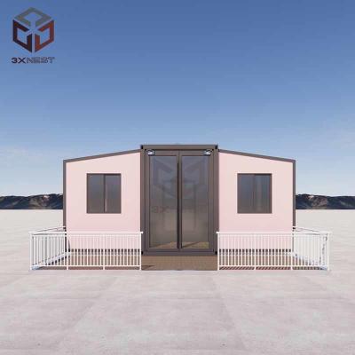 China Double Wing Prefab Container House with Broken Bridge Aluminum Window for sale