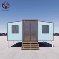 China Double wing container house with balcony Plywood Flooring Rock Wool Sandwich Panel for sale