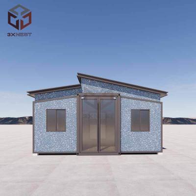 China 20 FT Tiny Premade Folding Houses With PVC Aluminum Windows for sale