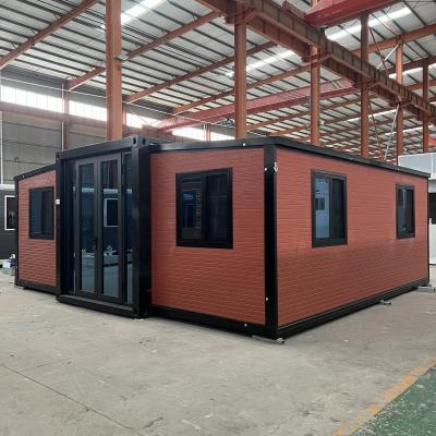 China 56 Square Meter Floor Area 30FT Expandable Container House with EPS Sandwich Panel Wall and Pre-installed Plumbing System for sale