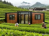 China More Than 20 Years Life Span Double Wing Container House with Balcony and 50mm EPS Roof for sale