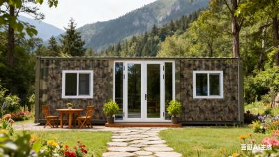 China 37 Square Meters Floor Area Foldable 20ft Container with Wet-Dry Separation Bathroom and Galvanized Light Steel Frame for sale