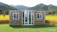 China 37 Square Meters Expandable Double Wing Container House with 18mm Thick Fireproof Cement Fiber Floor and Wet-Dry Separation Bathroom for sale