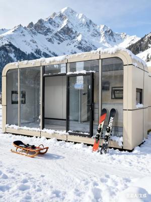 China Windproof Apple Capsule House for 2 People with 12 KW Power Consumption for sale