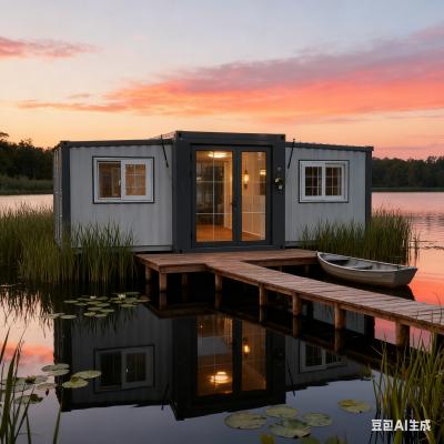 China Collapsible Container House with Roof Manual Locking Mechanism and 50-75mm EPS Sandwich Panel for 1,172 Cubic Feet Storage for sale