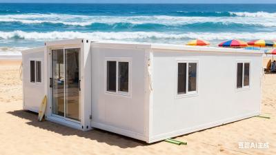 China Foldable 20ft Container with Compact Folding Size L5900*W2200*H2480mm Wind Resistance 0.60KN/M² and 80*100*2.5mm Square Tube Bottom Side Beam for sale