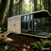 China Modern Space Capsule House with 3400 Height Accommodating 2 People and 9mm European Pine Board for sale
