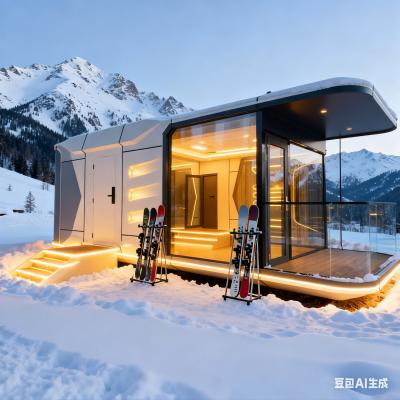 China Space Capsule House with 7 Tons Net Weight 12 KW Power Consumption and SPC Environmentally Friendly Wood Flooring for sale