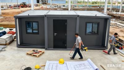 China Foldable 20ft Container with PVC/PPR Pipes Plumbing System Wet-Dry Separation Bathroom and Fireproof Cement Fiber Floor for sale