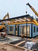 China 100mm Thick Expandable Container House with Spray-Coated Polyurethane and 5.5 Tons Net Weight for sale