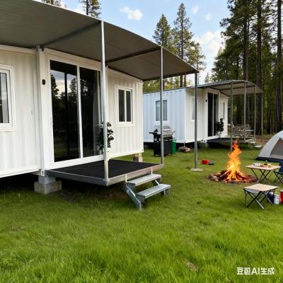 China Foldable Modular Homes with L2950*W2200*H2480 Folded Size and L2950*W6300*H2480 Expanded Size for 18.5 Square Meters Floor Area for sale