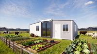 China 30 Years Lifespan Prefab Folding House with 56 Square Meters Floor Space and L9000*W6220*H2480mm Expanded Size for sale