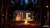 China Folding Sliding Apple Cabin with 1 Living Room + 1 Bathroom and Concealed National Standard Water Supply & Drainage Pipes for sale