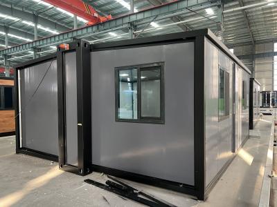 China Fireproof Grade A Prefab Folding House with Fully Galvanized Side Frame and Small Twin Wing Extension Room for sale