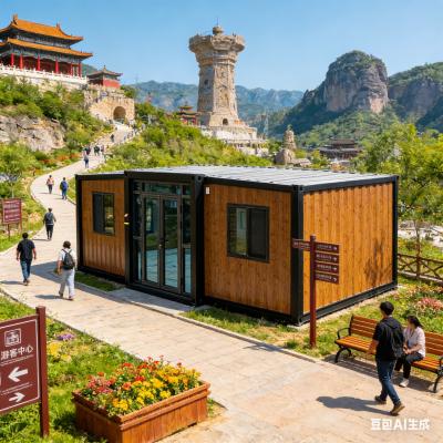 China Foldable 20ft Container with More Than 20 Years Life Span Fully Galvanized Main Frame and Customizable Terrace for Space Saving for sale