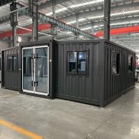 China Foldable 20ft Container Home with 5900 × 2200 × 2480(mm) Folding Size, 80*100*2.5mm Square Tube Bottom Side Beam, and 16mm Thick Metal Carved Board for sale