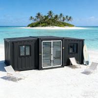 China Foldable 20ft Container with 18mm Thick Fireproof Cement Fiber Floor and 80*100*2.5mm Square Tube Bottom Side Beam for Customizable House Layout for sale