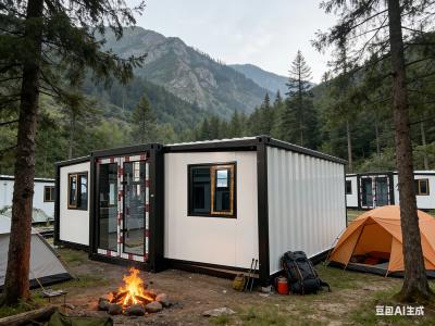 China Modern Foldable 20ft Container with 75mm EPS Sandwich Panels and 18mm Fireproof Cement Fiber Floor for sale