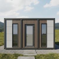 China 18.5 Square Meters Expandable Prefab Homes Showcasing Steel Single Door Modern Style Designed for Residential Solutions for sale