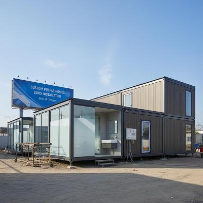 China Custom Requirement Bathroom Expandable Prefab Homes House Sizeoptions From 20 Sqm To 200 Sqm Optimized For Quick Installation for sale