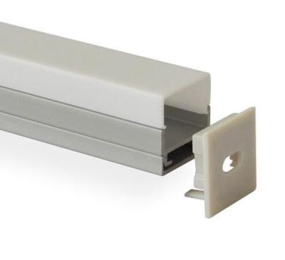 China Recessed 0.5m LED Aluminum Profile Extrusion For Door Window , Silver Color for sale