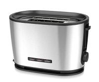 China 2 Slice Stainless Steel Toaster with Removable Crumb Tray 6 Browning Settings 800W for sale